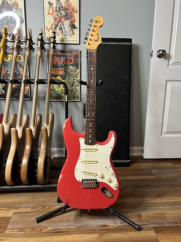 Fender - MJT Partscaster Stratocaster - Fiesta Red | Reverb