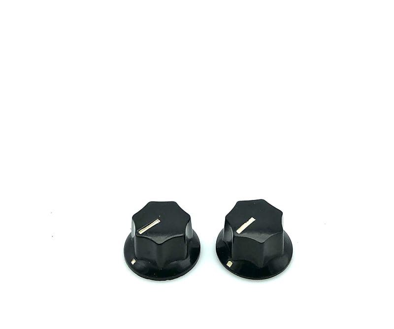 2 Small Vintage MIJ Control Knobs 19?? - Black | Reverb
