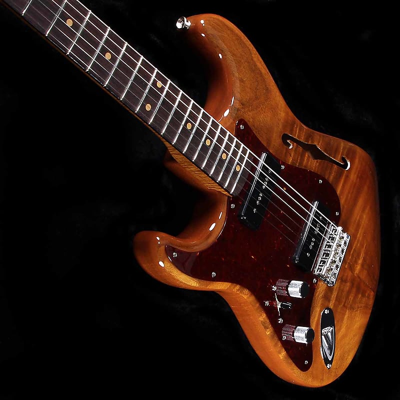 Fender Custom Shop Artisan thinline Strat koa P90s RARE lefty | Reverb
