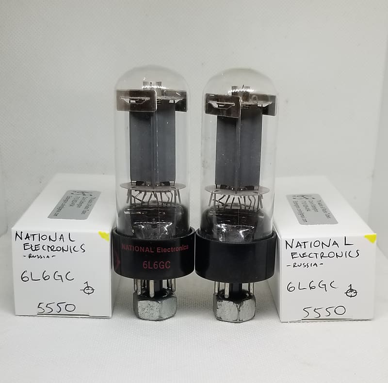 National Electronics 6L6GC Perfectly Matched Pair NOS | Reverb Canada
