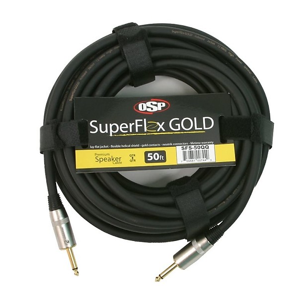 OSP SuperFlex GOLD Premium Speaker Cable 50' SFS-50QQ | Reverb