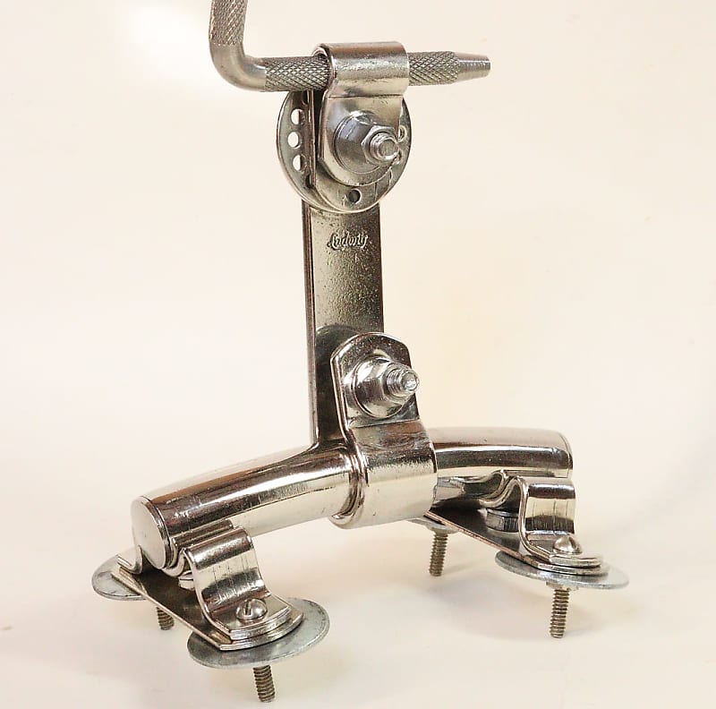 Ludwig Rail Consolette Tom Holder, Nickel Plated, Script | Reverb