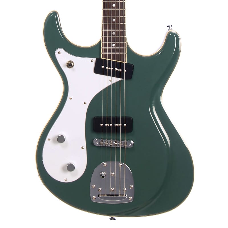 Eastwood Guitars Sidejack Baritone DLX LEFTY - Cadillac Green | Reverb