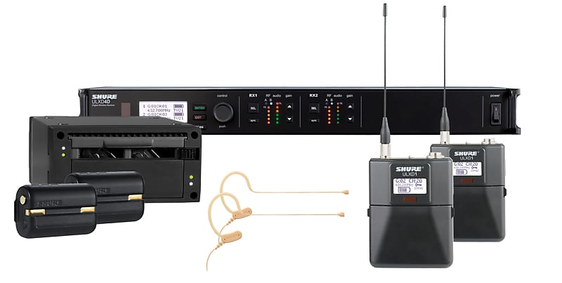 Mint Shure ULXD Dual-Channel Headworn Wireless Kit with 2 | Reverb