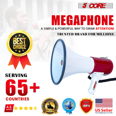 5Core Megaphone Handheld Bullhorn Loud Speaker Cheer Bull | Reverb