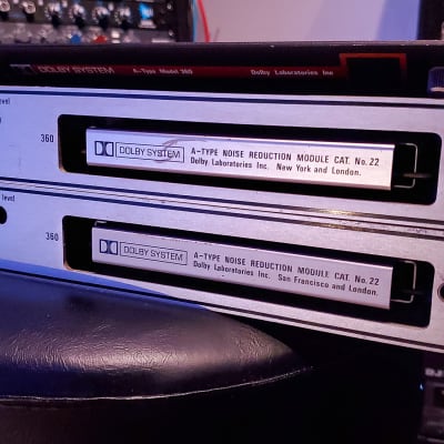 Pair of Dolby A-Type 360, brother of the 361 with Cat 22 card | Reverb