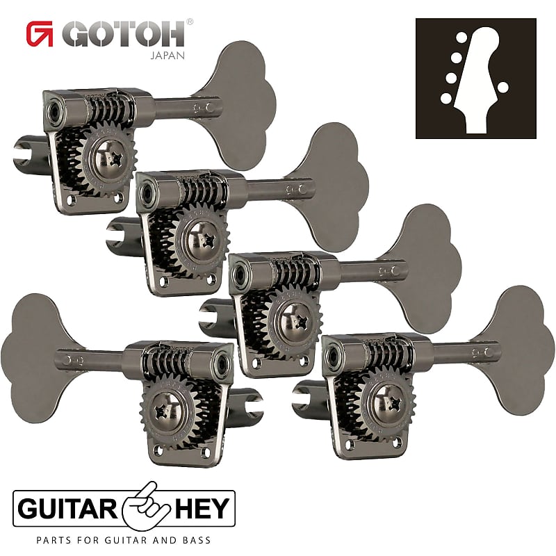 NEW Gotoh Res-O-Lite GB528 Vintage Style Bass L4+R1 Set | Reverb
