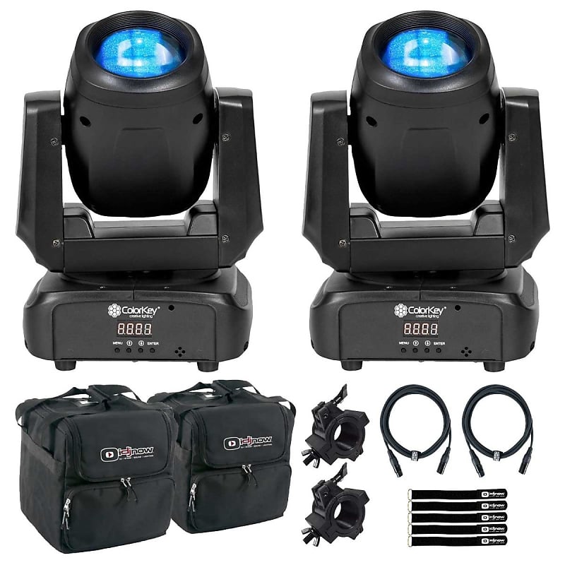 ColorKey CKU-5060 Mover Beam 100 Compact Moving Heads 2-Pack | Reverb