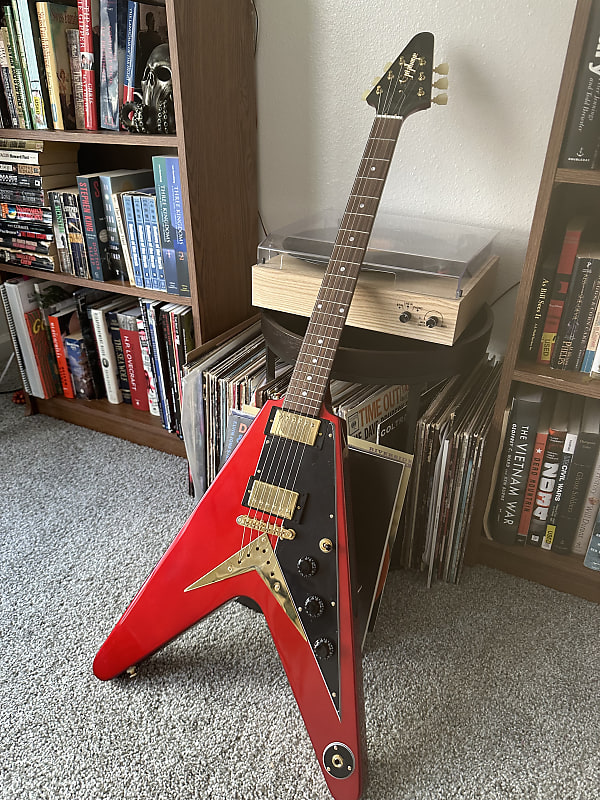 Epiphone '58 Flying V 2023 Ruby Red Metallic | Reverb