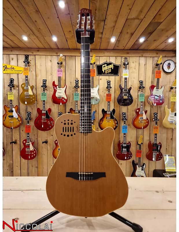 GODIN ACS Slim Nylon Synth Access 2 Voice Natural SG | Reverb