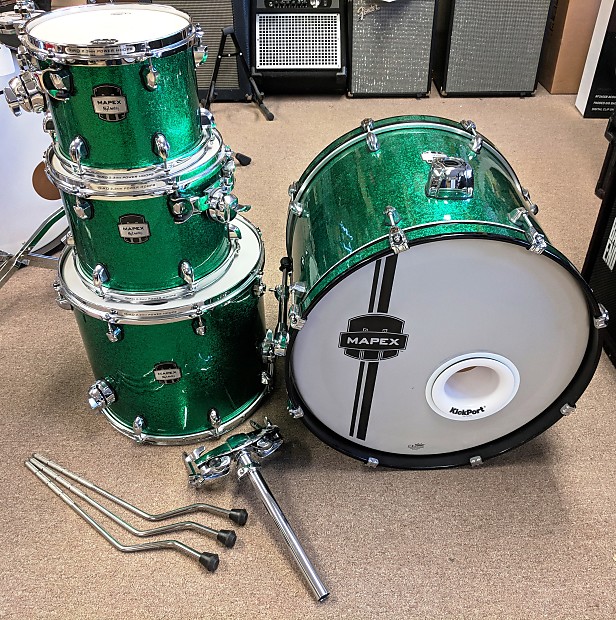 Used Mapex Mydentity 5 Pc Custom Drum Kit, Emerald Green | Reverb