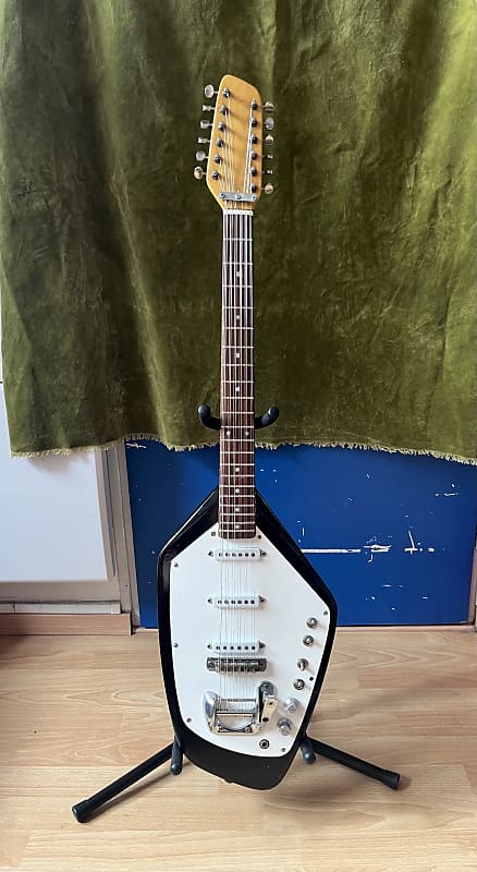 Guitare Vox Phantom XII 12 cordes black 1964-1965 made in UK | Reverb