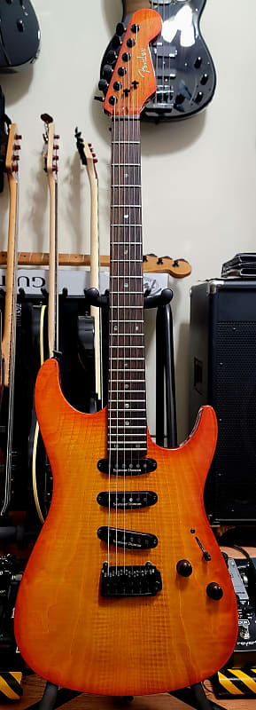 Fender Showmaster SSS 2004 - Flame Ash/made in japan gotoh | Reverb