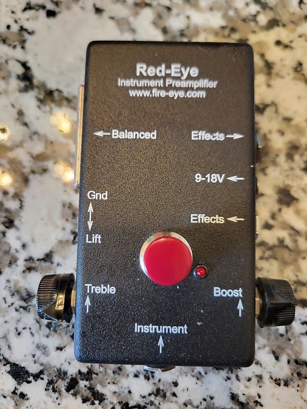 Fire-Eye Red-Eye Acoustic Preamp with Boost and DI Out (with | Reverb