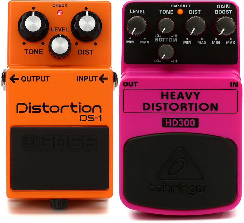 Boss DS-1 Distortion Pedal Bundle with Behringer HD300 Heavy | Reverb