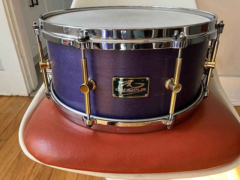 Canopus The Maple 8ply Snare Purple Oil 6.5 x 14 | Reverb