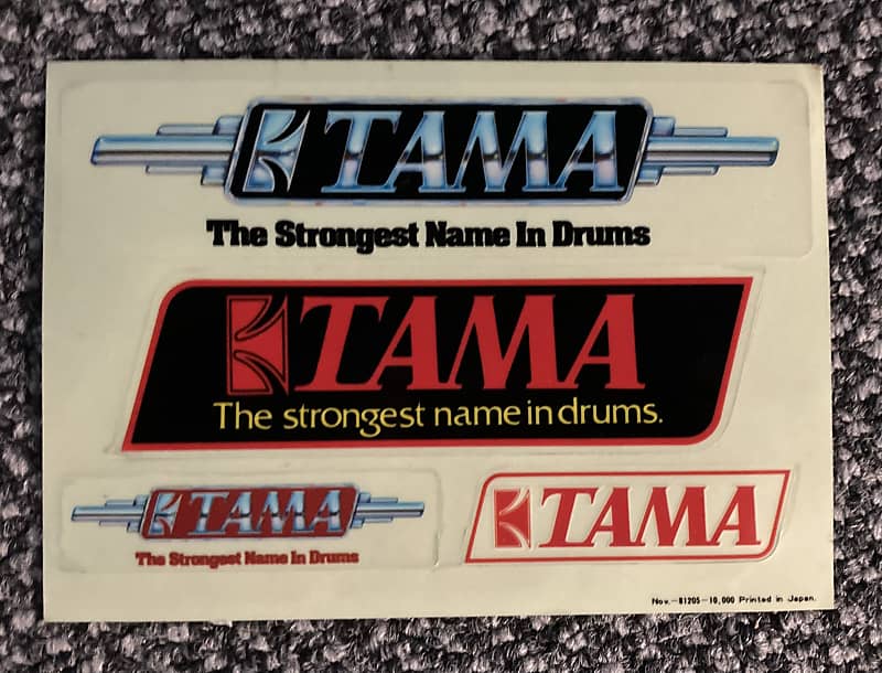 Vintage Tama Drums Sticker Sheet 1980s - 4 Individual | Reverb
