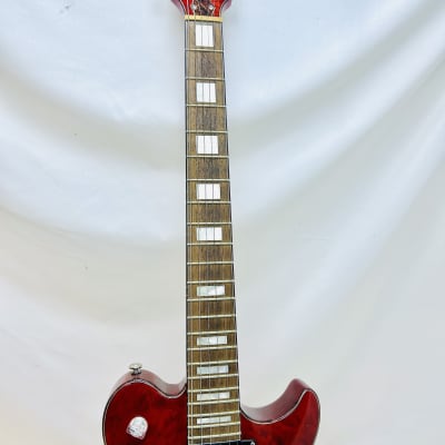 Electra Invicta Red Trans Ruby Electric Guitar With Case - | Reverb