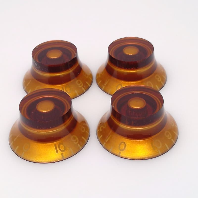 True Custom Shop® Lefty Amber Top Hat Knobs For Gibson Les | Reverb