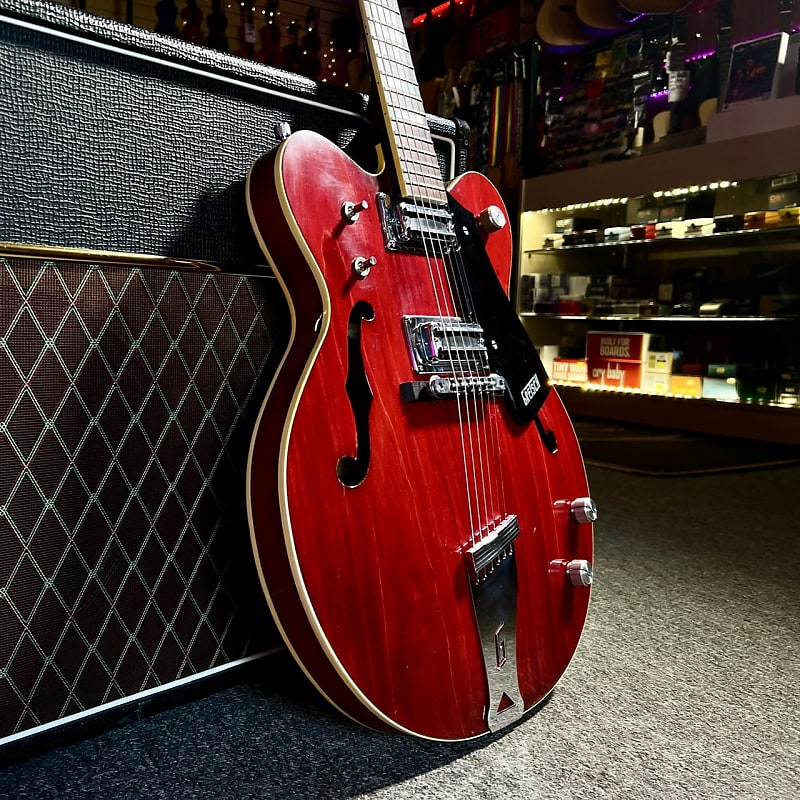 1975 Gretsch 7566 Streamliner Electric Guitar - Cherry Red | Reverb UK