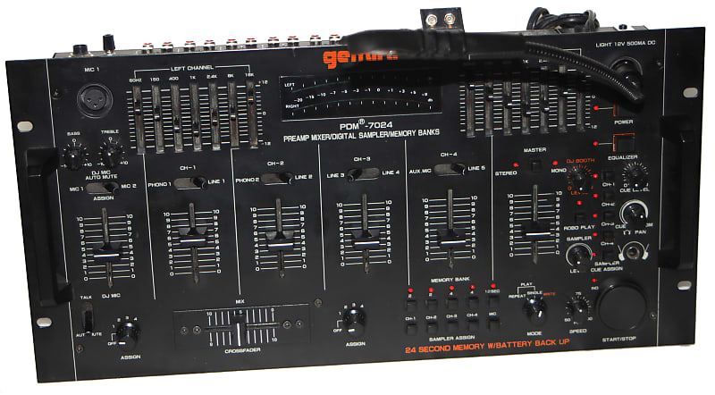 Gemini DJ Preamp Mixer w 24-Second Digital Sampler & Memory | Reverb