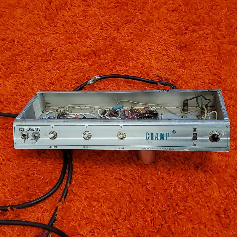 Vintage Fender Champ Amp Chassis 1976 Modded No Power | Reverb