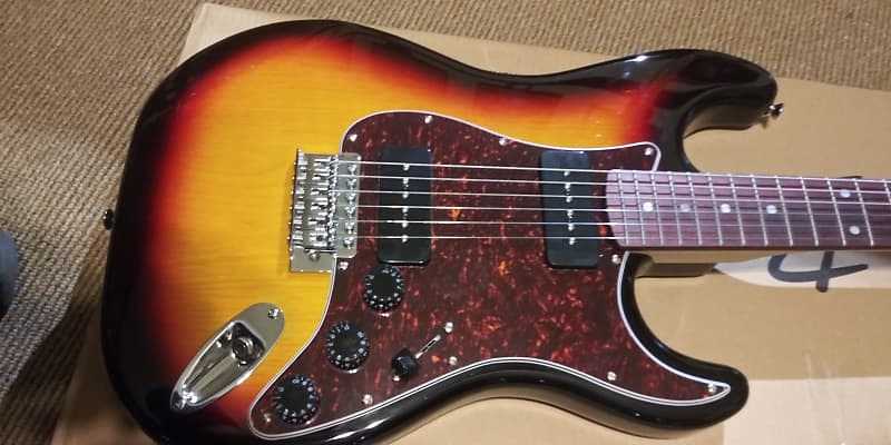 P-90 Strat Guitar Harley Benton Strat p90 pickups nice clean | Reverb