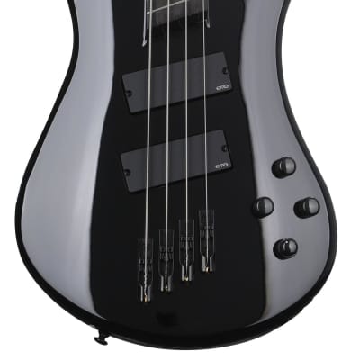 Spector NS Dimension 4 Bass Guitar - Black and Blue Gloss | Reverb