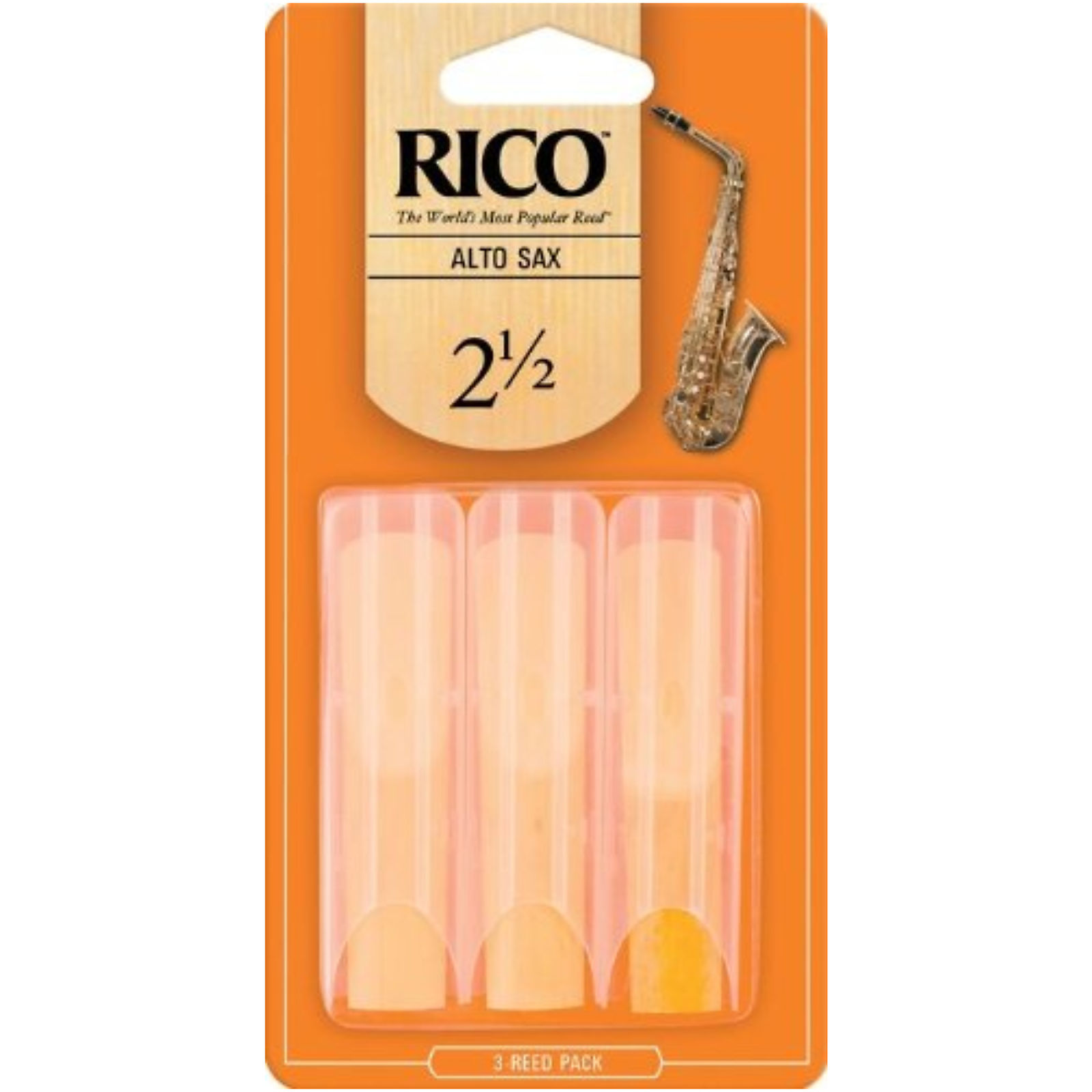 Rico RJA0325 Alto Saxophone Reeds - Strength 2.5 (3-Pack) | Reverb