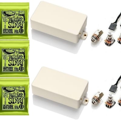 EMG HZ H4 & H4A PASSIVE BRUSHED CHROME HUMBUCKER PICKUP SET | Reverb