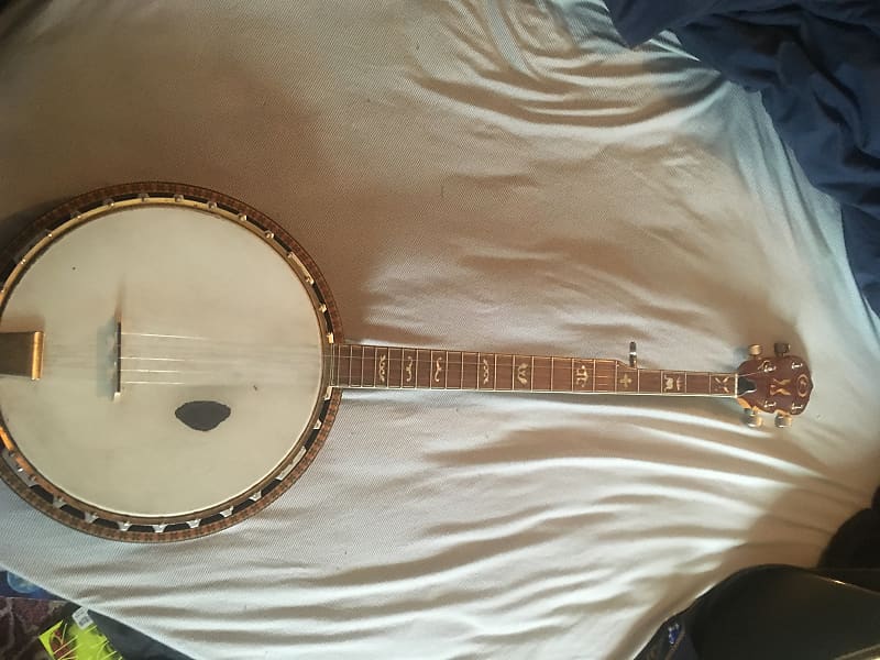 Kay 5 string eagle banjo mother of pearl inlay | Reverb