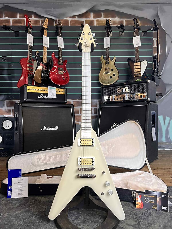 Gibson Brendon Small Snow Falcon Flying V Snow Burst 2013 | Reverb