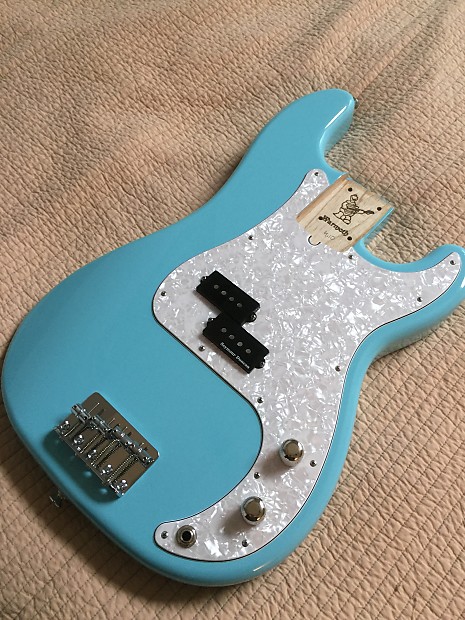 Warmoth Daphne Blue Precision Body Loaded | Reverb