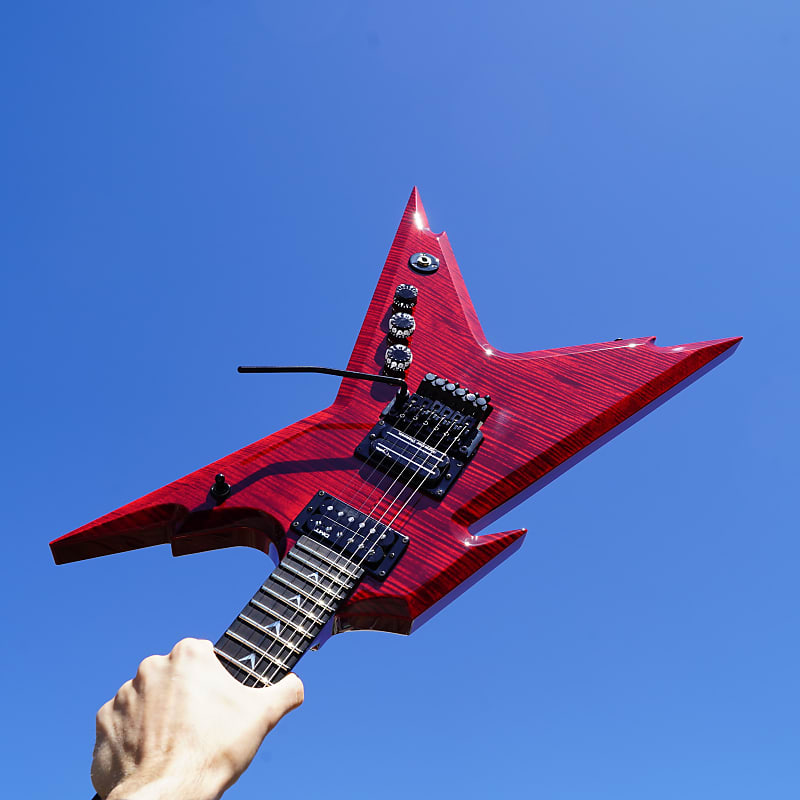 Dean USA DIME Razorback Transparent Cherry 6-String Electric | Reverb