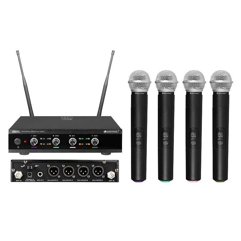 Omnitronic UHF-E4 Wireless Microphone System Set | Reverb