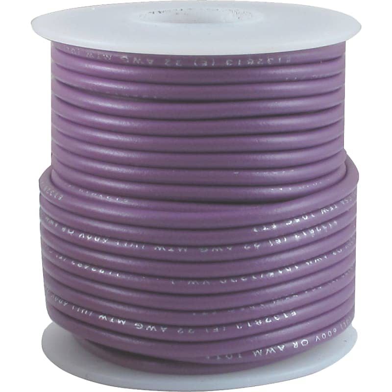 Wire - 22 AWG Solid Core, PVC, 600V, 50 Foot Roll, Color: | Reverb