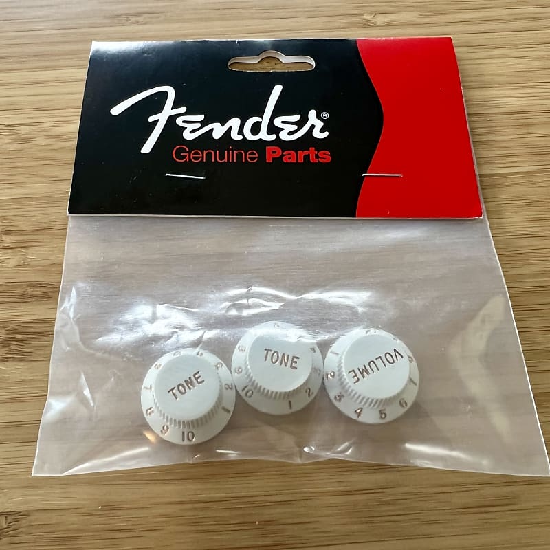 Fender Stratocaster Volume Tone Knobs White | Reverb