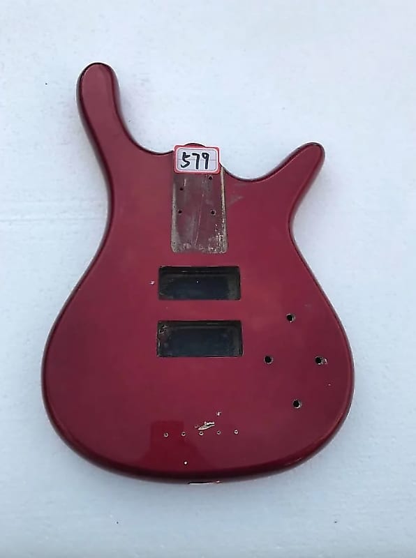 Red Finished Electric Bass Guitar Body | Reverb UK