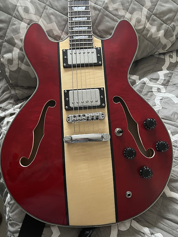 Firefly FF-338 2022 - Red with Cream Racing Stripe | Reverb