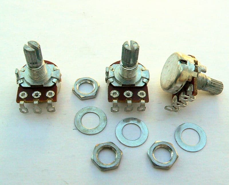 A500K B500K 3 mini pot set Stratocaster/Jazz Bass guitar | Reverb UK