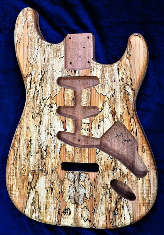 Highly Spalted Maple Top / Mahogany Strat Style body - | Reverb Canada