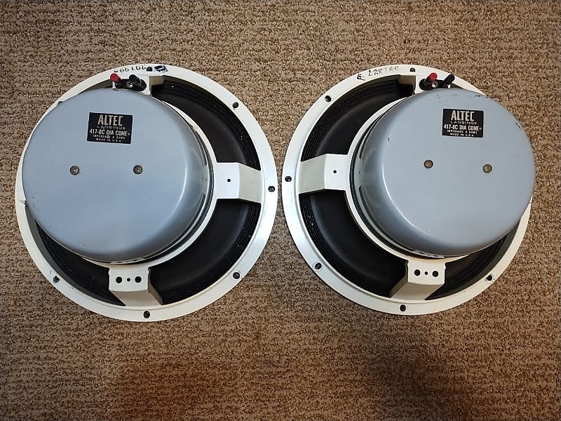 Pair of Vintage 1973 Altec 417-8C Dia Cone 12 Inch Speakers - | Reverb