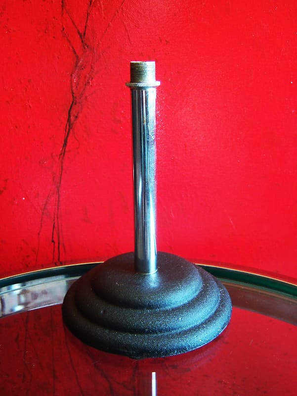 Vintage 1950's Snyder DM-1 cast iron microphone desk stand | Reverb