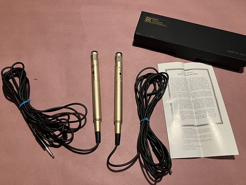 TWO - DAK Industries ECM-2001 electret condenser microphones | Reverb