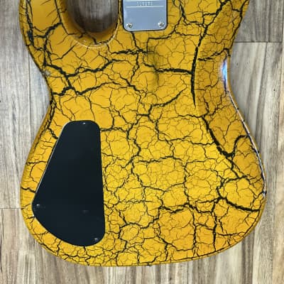Charvette by Charvel 80s/90s - Black / Yellow Crackle | Reverb