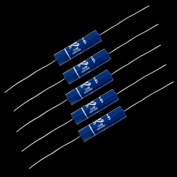 5 Pack SoZo Capacitor .22µF 500V NexGen Blue Molded Vintage | Reverb