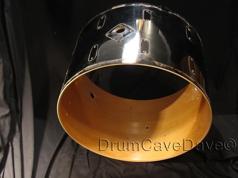 14x22" ROGERS BASS DRUM SHELL MEMRILOC ERA, BLACK | Reverb