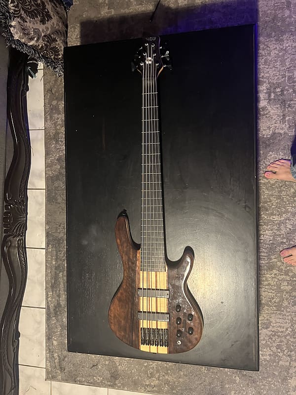Wolf Wolf S9 Six String Bass Mid-2010s - Quilted Bubinga | Reverb