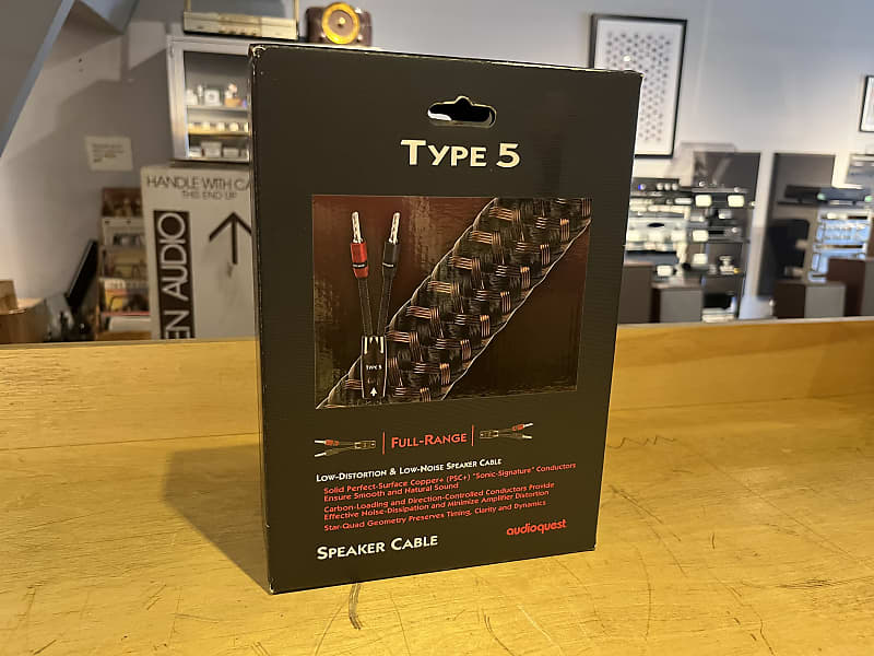 Audioquest Type 5 Speaker Cables - 12ft Pair w/ Banana Plug | Reverb