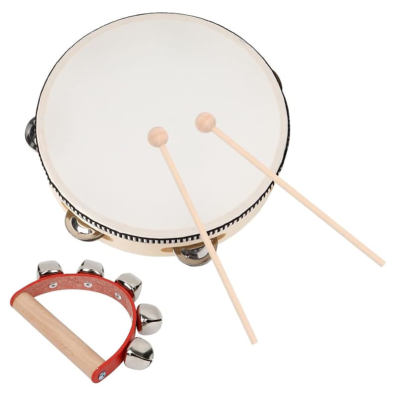 Hand Held Tambourine Drum, 3Pcs Wood Tambourines With | Reverb UK